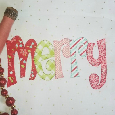 Merry Machine Applique Design - Blanket Stitch - Digital Download