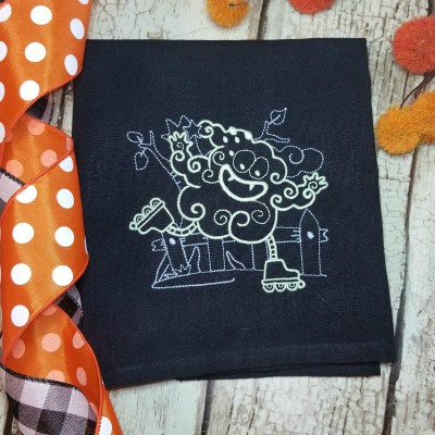 Halloween Monster Machine Embroidery Design