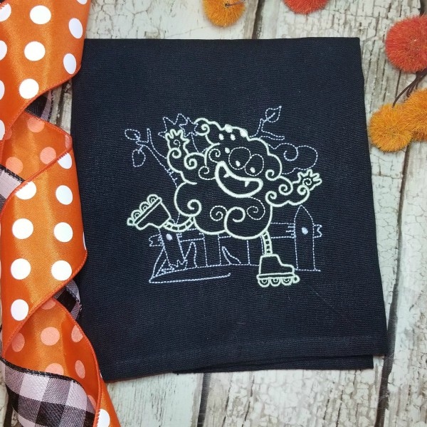 Halloween Monster Machine Embroidery Design