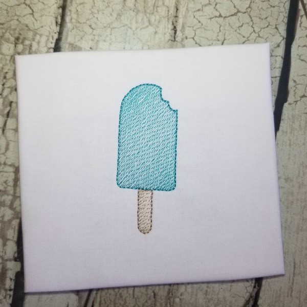 Popsicle Mini Machine Embroidery Design - Sketch Stitch - Digital Download