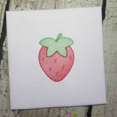 Mini Strawberry Machine Embroidery Design - Sketch Stitch - Digital ...