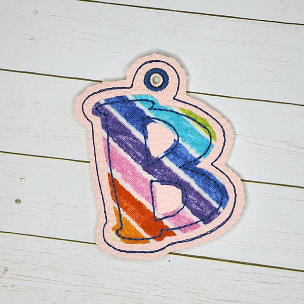 In the Hoop Embroidery Key Fob Font Set