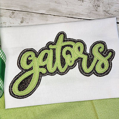 Gators Machine Applique Design, Gators Football Embroidery Applique Design