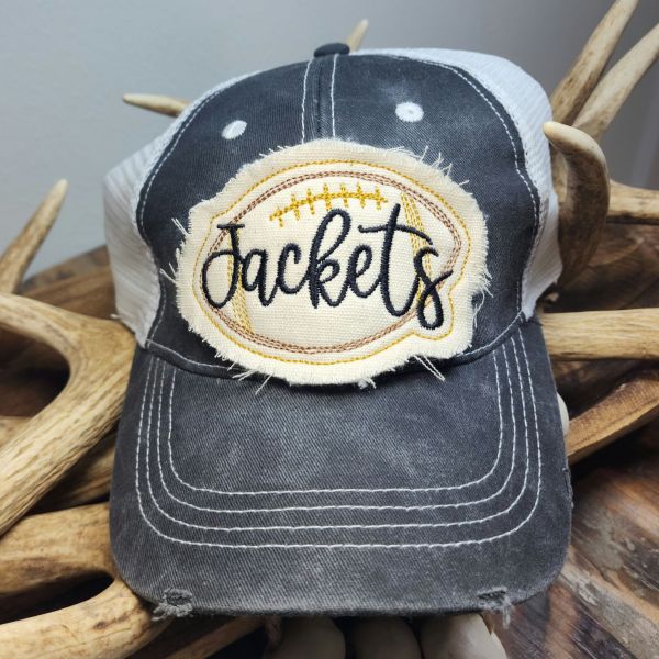 Jackets Football Hat Patch In the Hoop Embroidery
