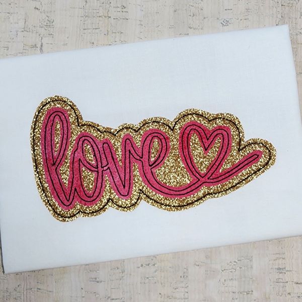 Love Double Applique with Heart